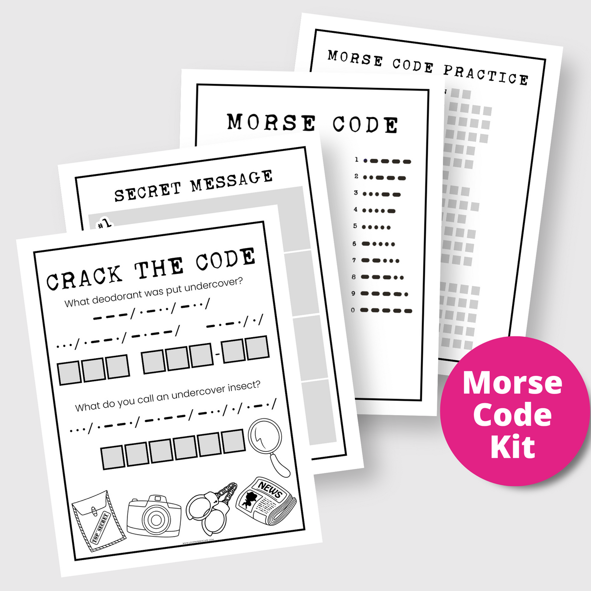 Morse Code Activity Kit for Kids – LockPaperEscape