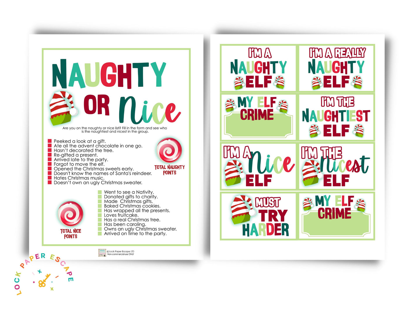 Naughty or Nice Christmas Game – LockPaperEscape