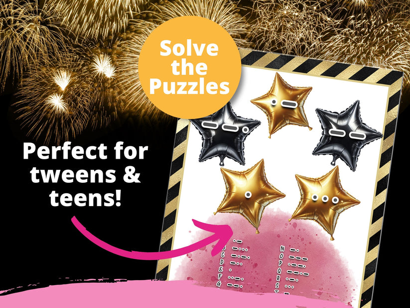 New Years Puzzle Treasure Hunt – LockPaperEscape