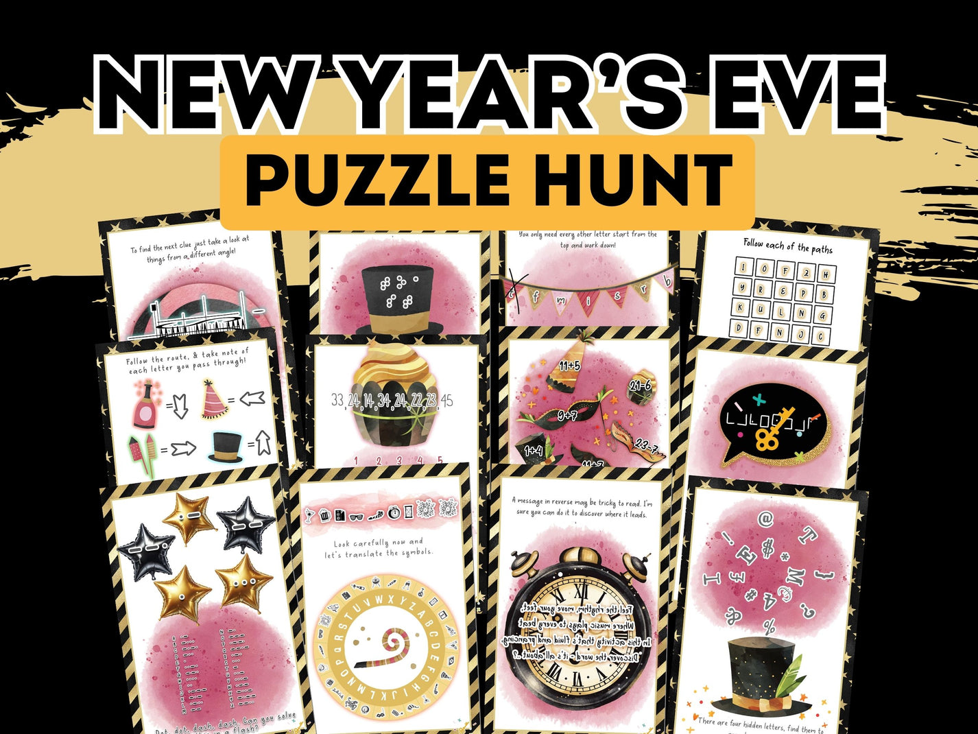 New Years Puzzle Treasure Hunt – LockPaperEscape