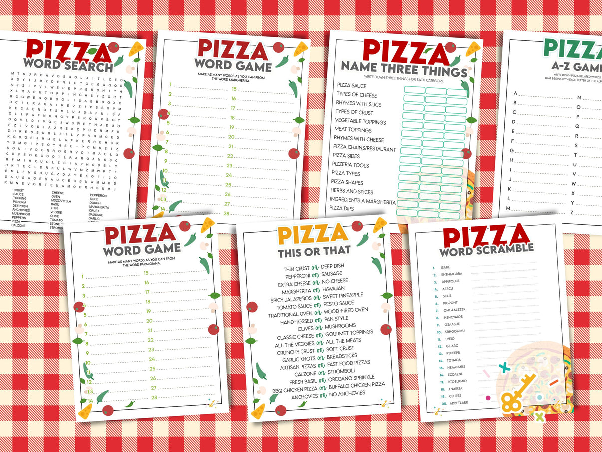 Pizza Party Game Pack – LockPaperEscape