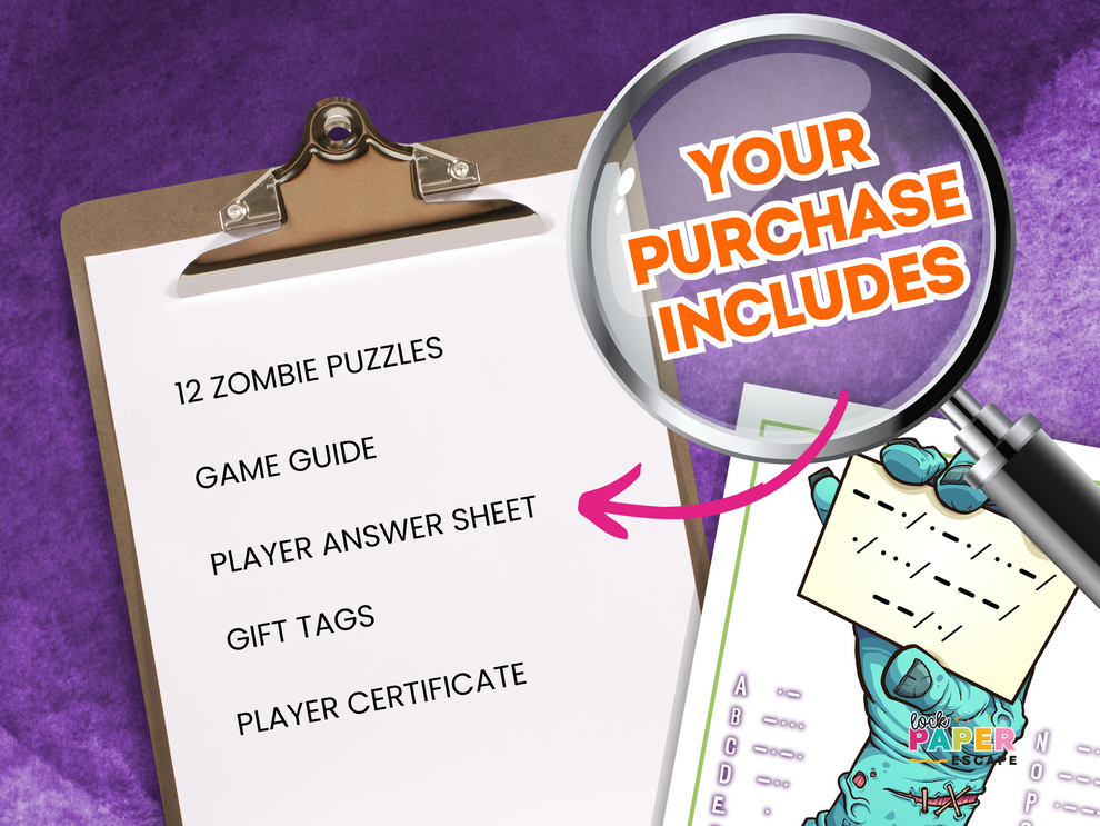 Zombie Escape Room Puzzle Hunt – LockPaperEscape
