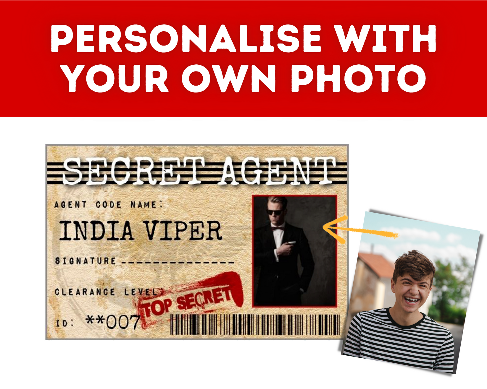 Spy ID Badge – LockPaperEscape