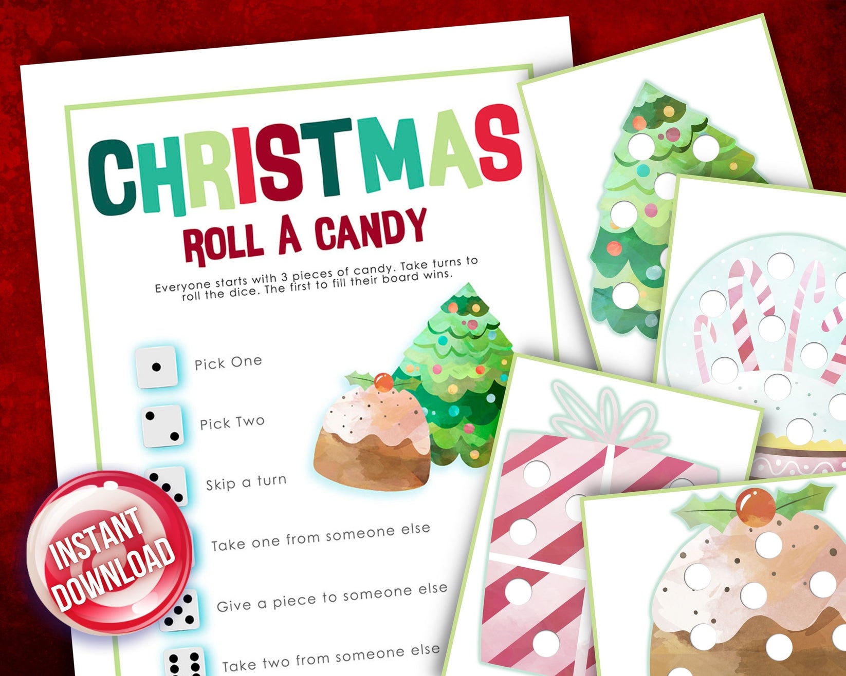 Christmas Candy Dice Game – LockPaperEscape