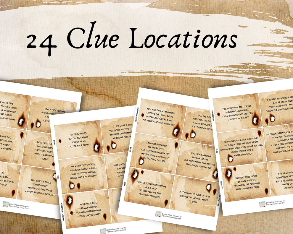 Inside Treasure Hunt Clues – LockPaperEscape