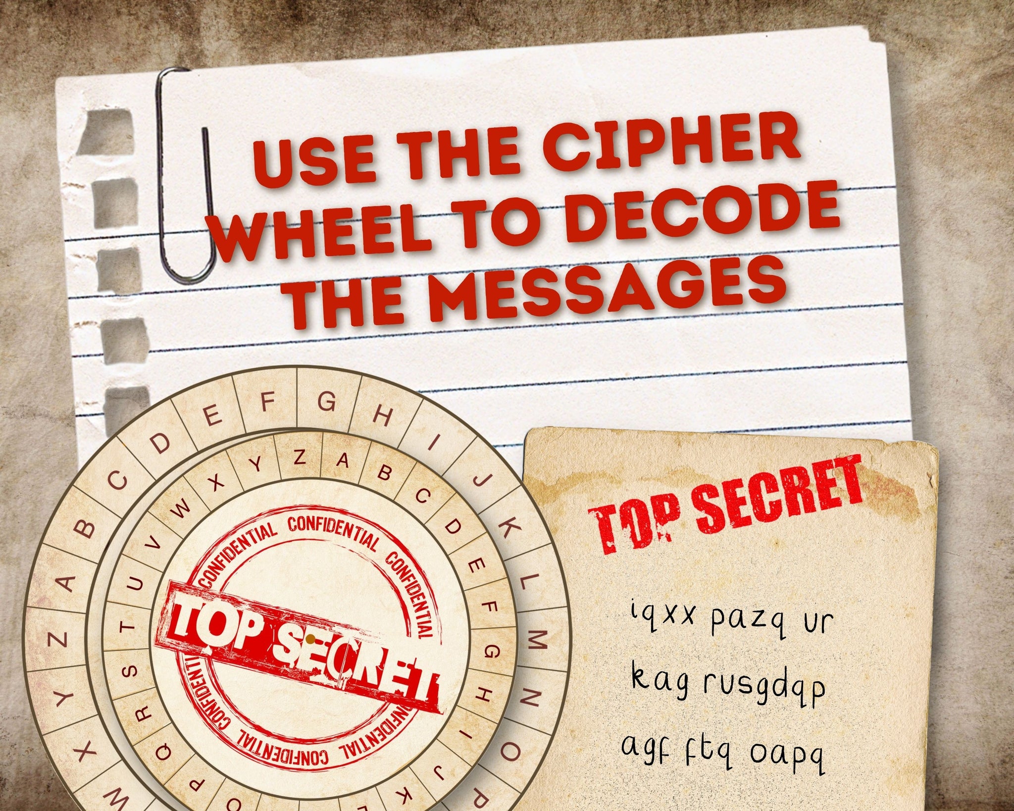 Spy Cipher Wheel – LockPaperEscape