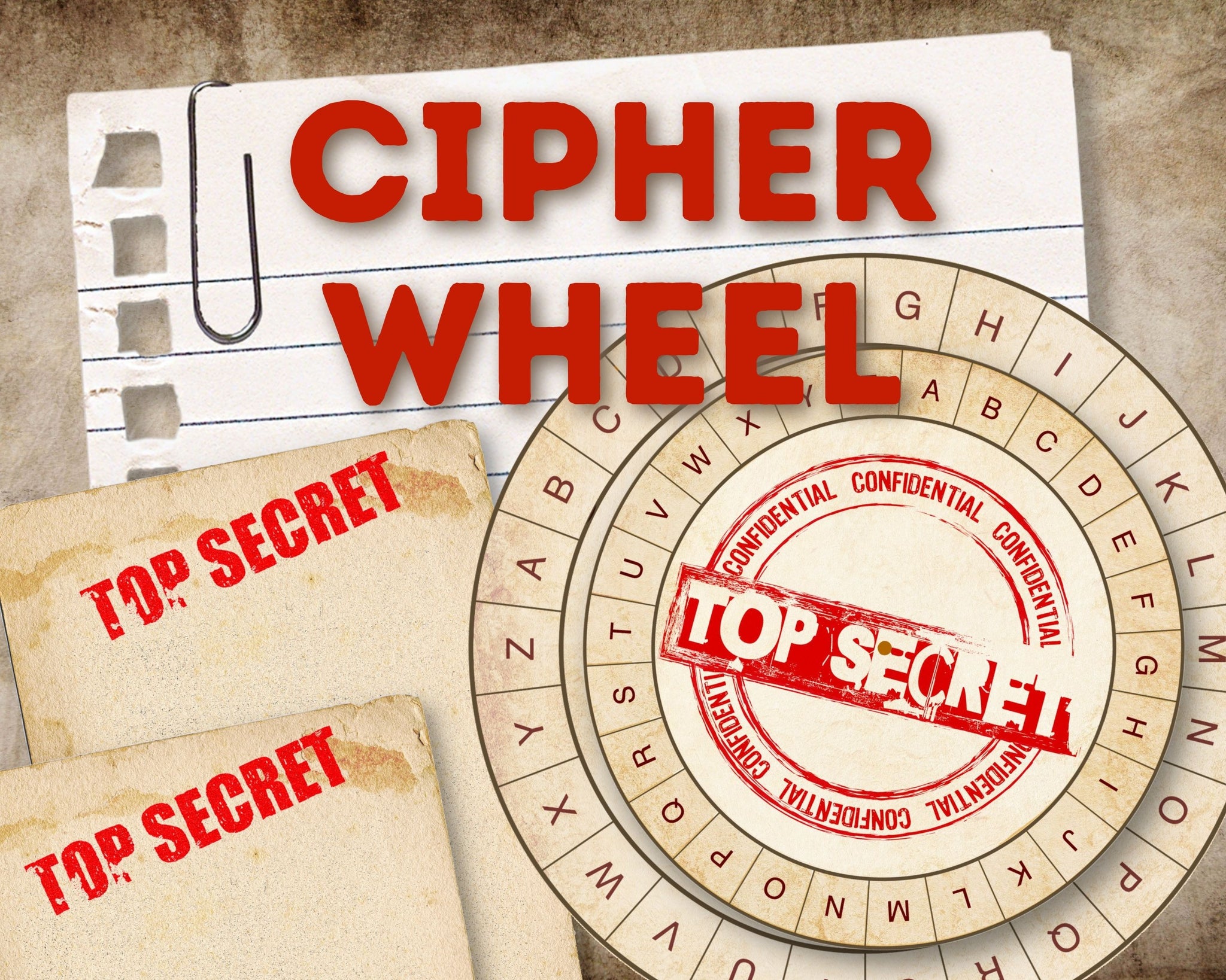 Spy Cipher Wheel – LockPaperEscape