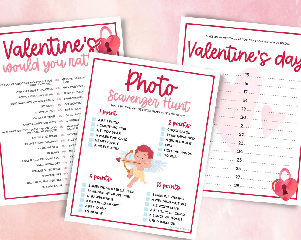 Valentines Activity Bundle – LockPaperEscape